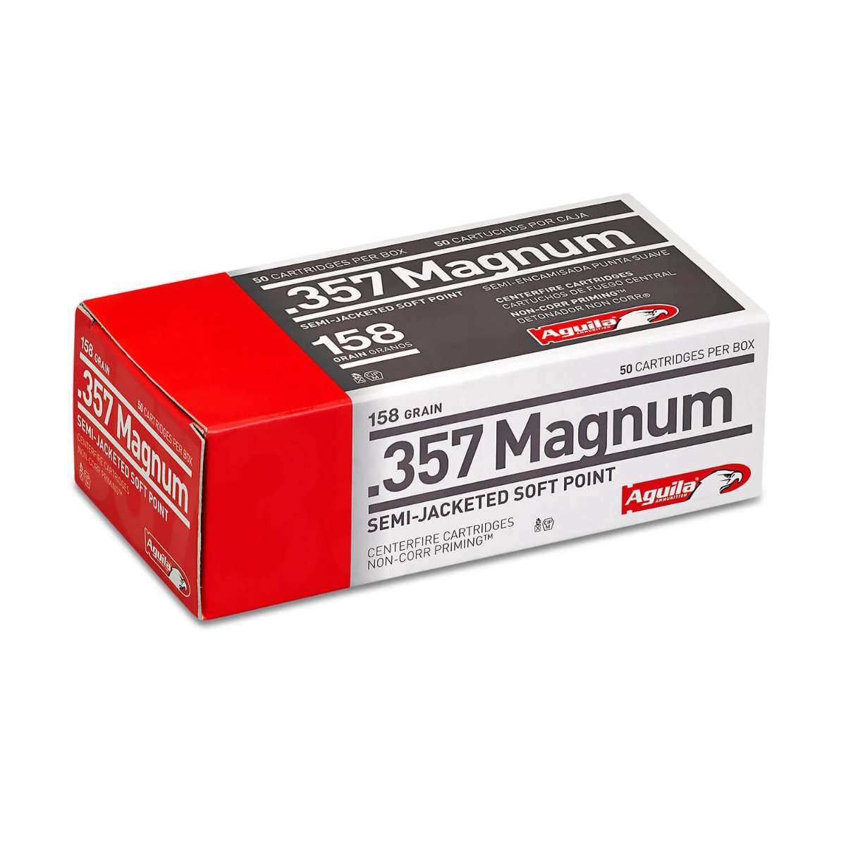 Aguila 1E572823 Pistol 357 Mag 158 gr Semi Jacketed Soft Point (SJSP ...