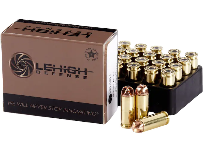 Lehigh Defense XD Ammunition 10mm Auto 115 Grain Xtreme Defense Lead ...