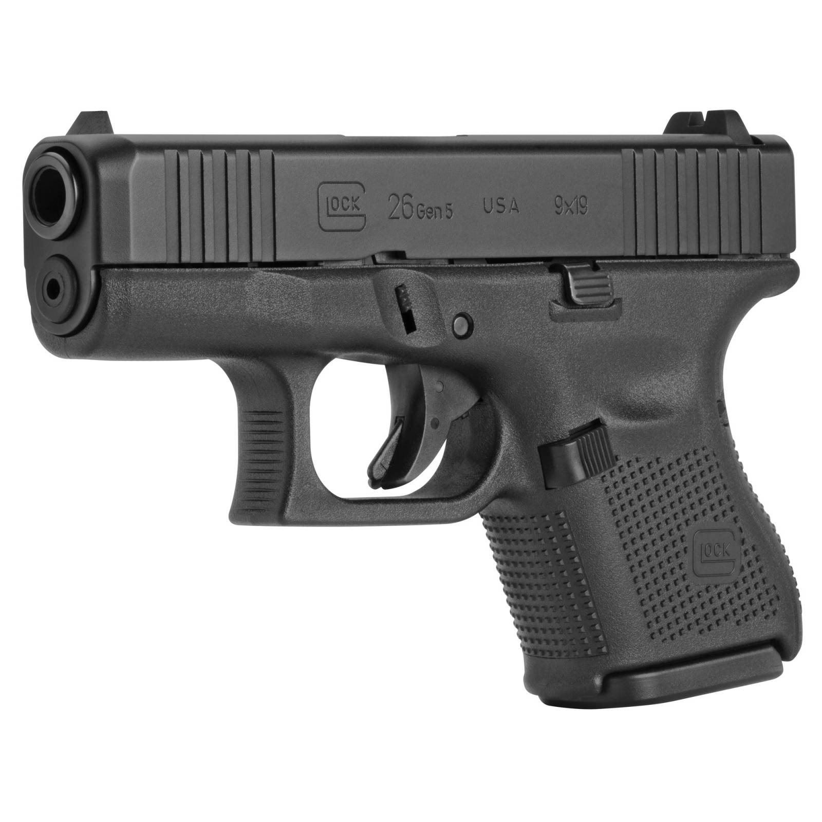 Glock G26 Gen 5 9mm Luger 3.43" 10 Round Black Interchangeable ...