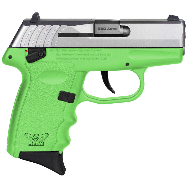 SCCY Industries CPX-4 380 ACP 2.96" 10 Round SS Slide Lime Green Frame ...