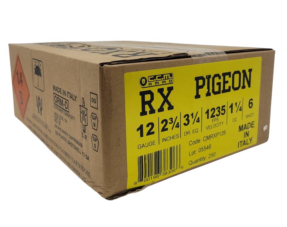 Clever RX Pigeon 12 GA 1 1/4oz 3 1/4dr. #6 Shotshell Ammunition 250rd ...