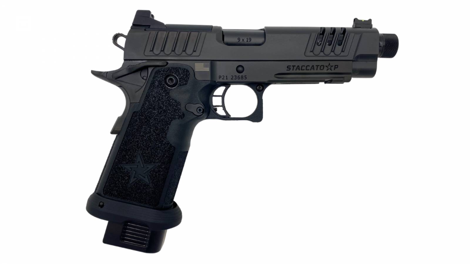 Staccato 2011 P, 9mm, 5" Threaded DLC Bull Barrel, 2 Magazines, CS ...