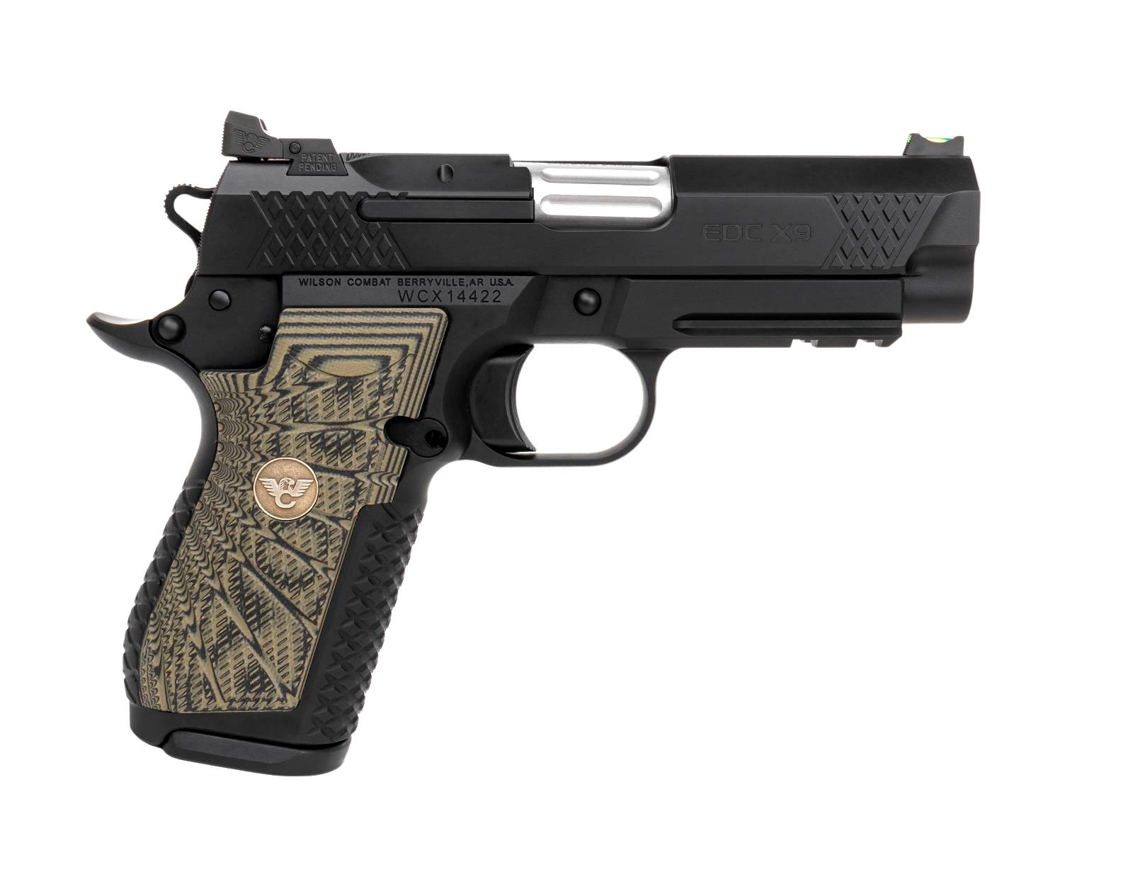 Wilson Combat EDC X9: Dirty Olive Grips 4" Barrel