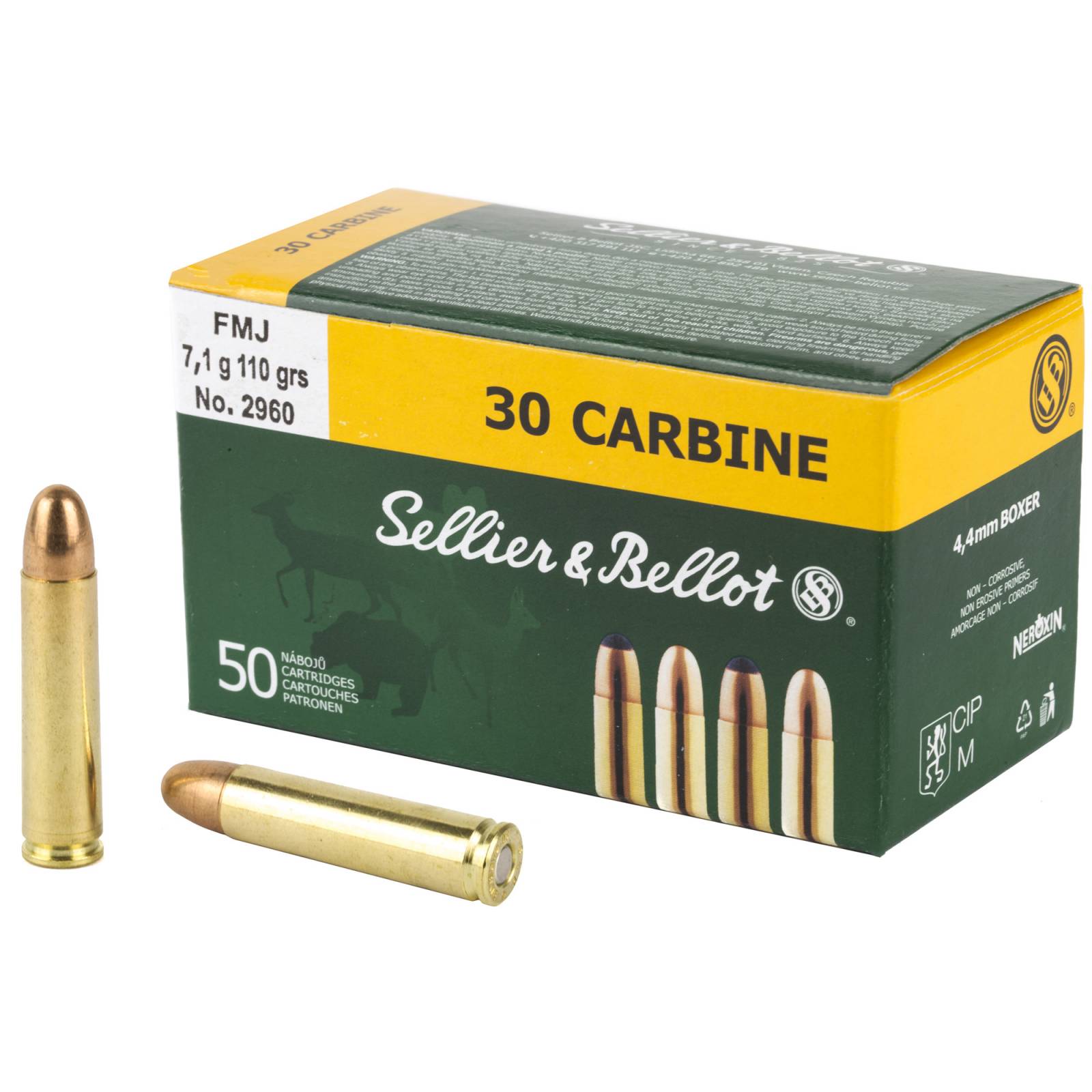 S&B 30 Carbine 110 Gr FMJ 50rd Box | BattleHawk Armory