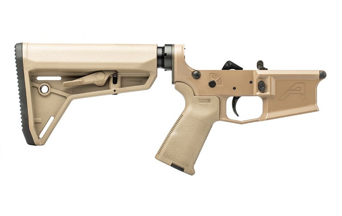 Aero Precision M4E1 Complete Lower Receiver w/ FDE MOE Grip & SL Carbine Stock - FDE Cerakote ...