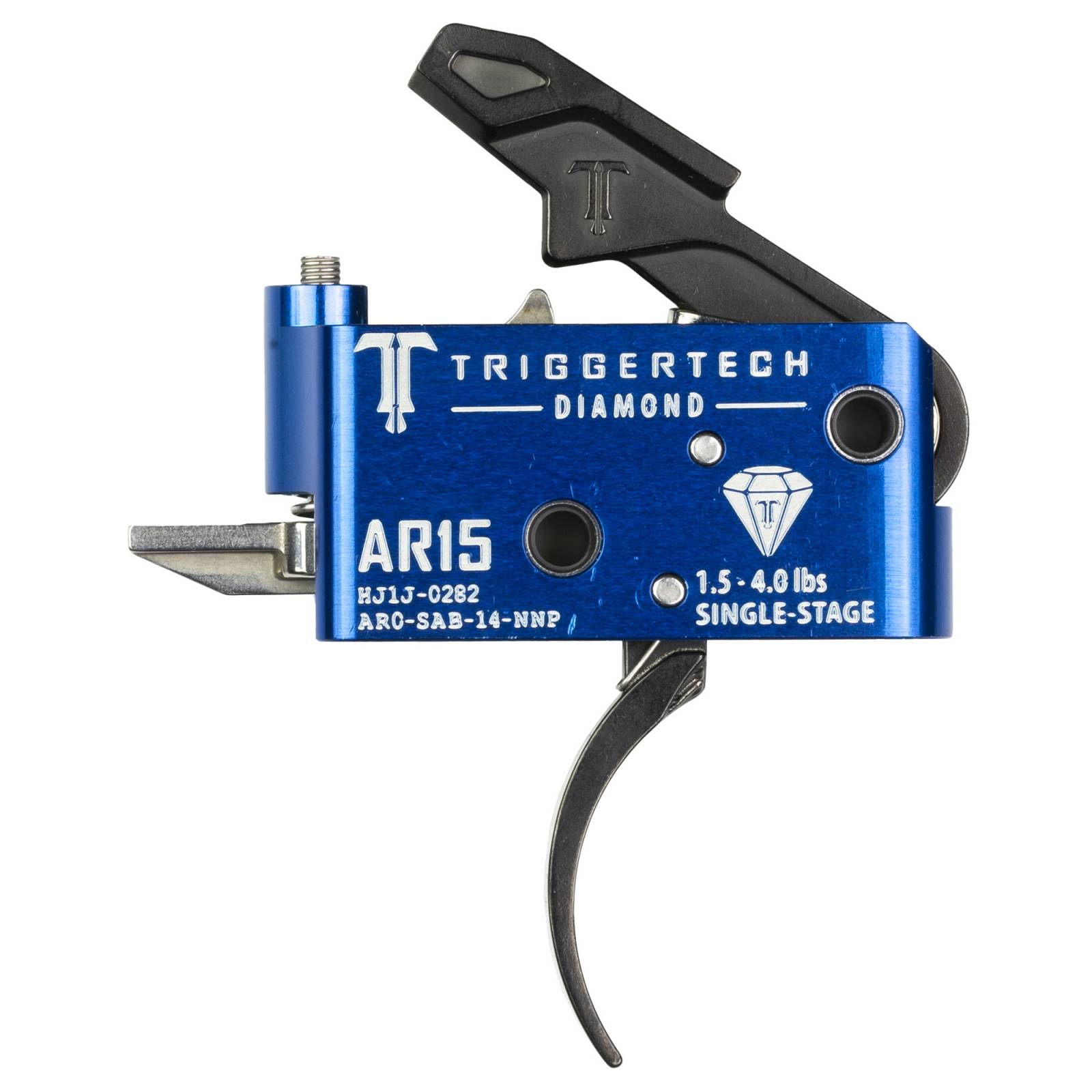 TriggerTech AR-15 Diamond Trigger, Single Stage, Pro Curved Black PVD ...