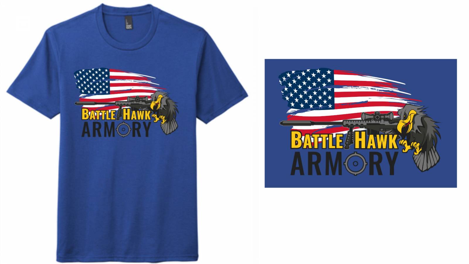 The District Tri-Blend BattleHawk Armory T-Shirt - Blue USA FLAG - XXL ...