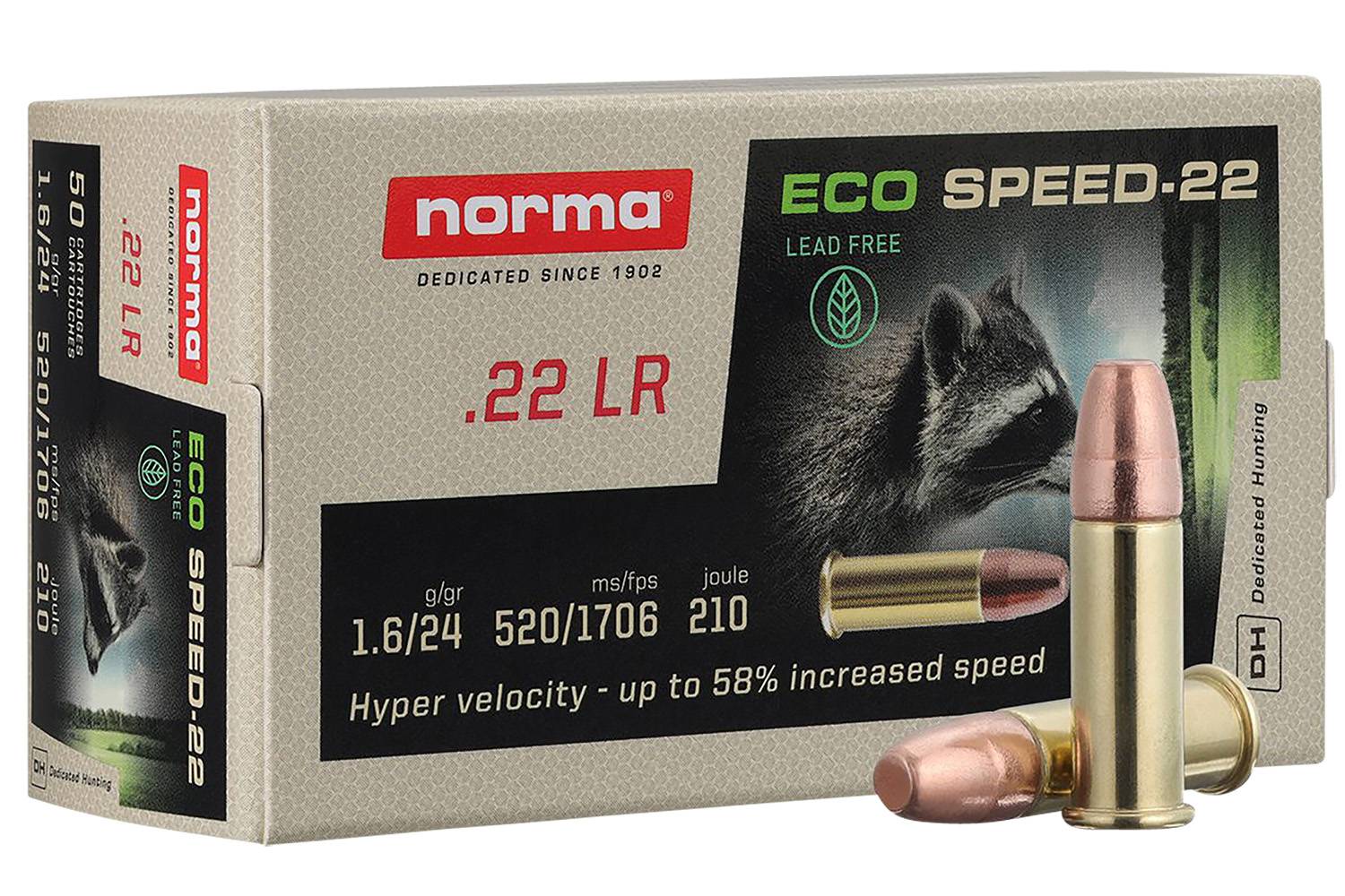 Norma Eco Speed 22LR 25 gr Lead Free Rimfire 50rd Bx / 100 Cs ...
