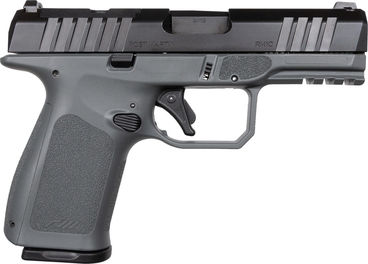 ROST MARTIN FIREARMS RM1C 9MM 4" OPTIC READY, 1-15RD,1-17RD MAG STONE ...