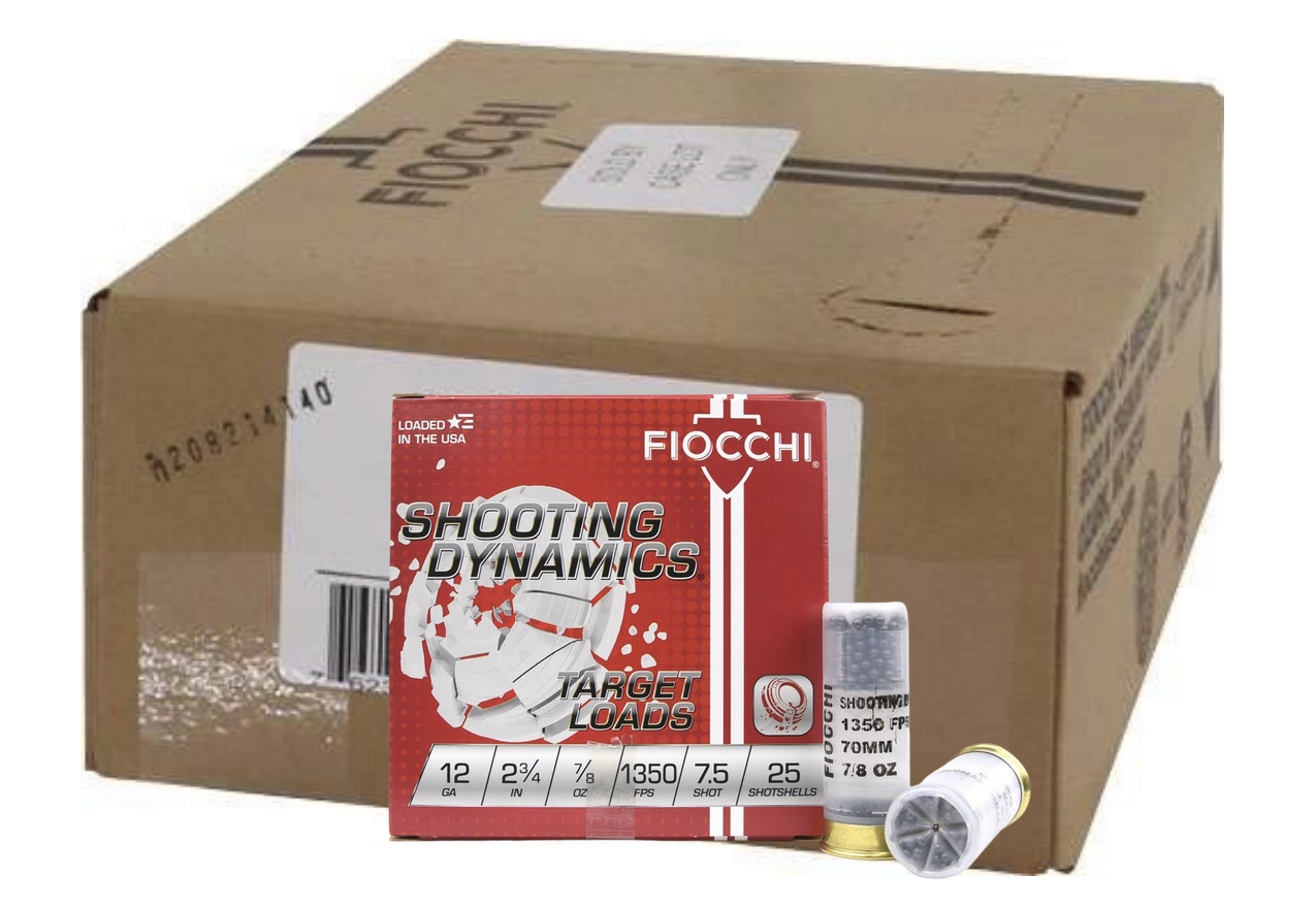 Fiocchi 12SD78H75 Shooting Dynamics Target Load 12 Gauge 2.75" 7/8 oz 7 ...