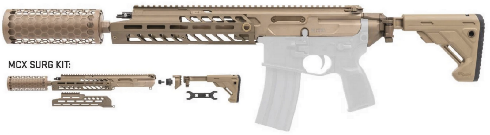 Sig Sauer MCX SURG 11.5" 5.56 NATO Suppressed Upper Receiver Group ...