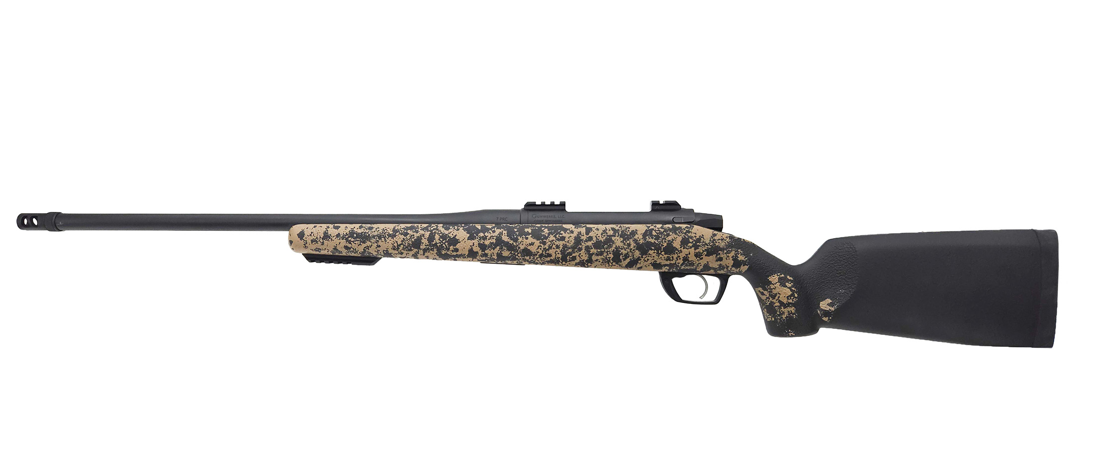 Gunwerks Werkman, 7 PRC, 22" Barrel, Tan Fracture Camo, Rifle ...