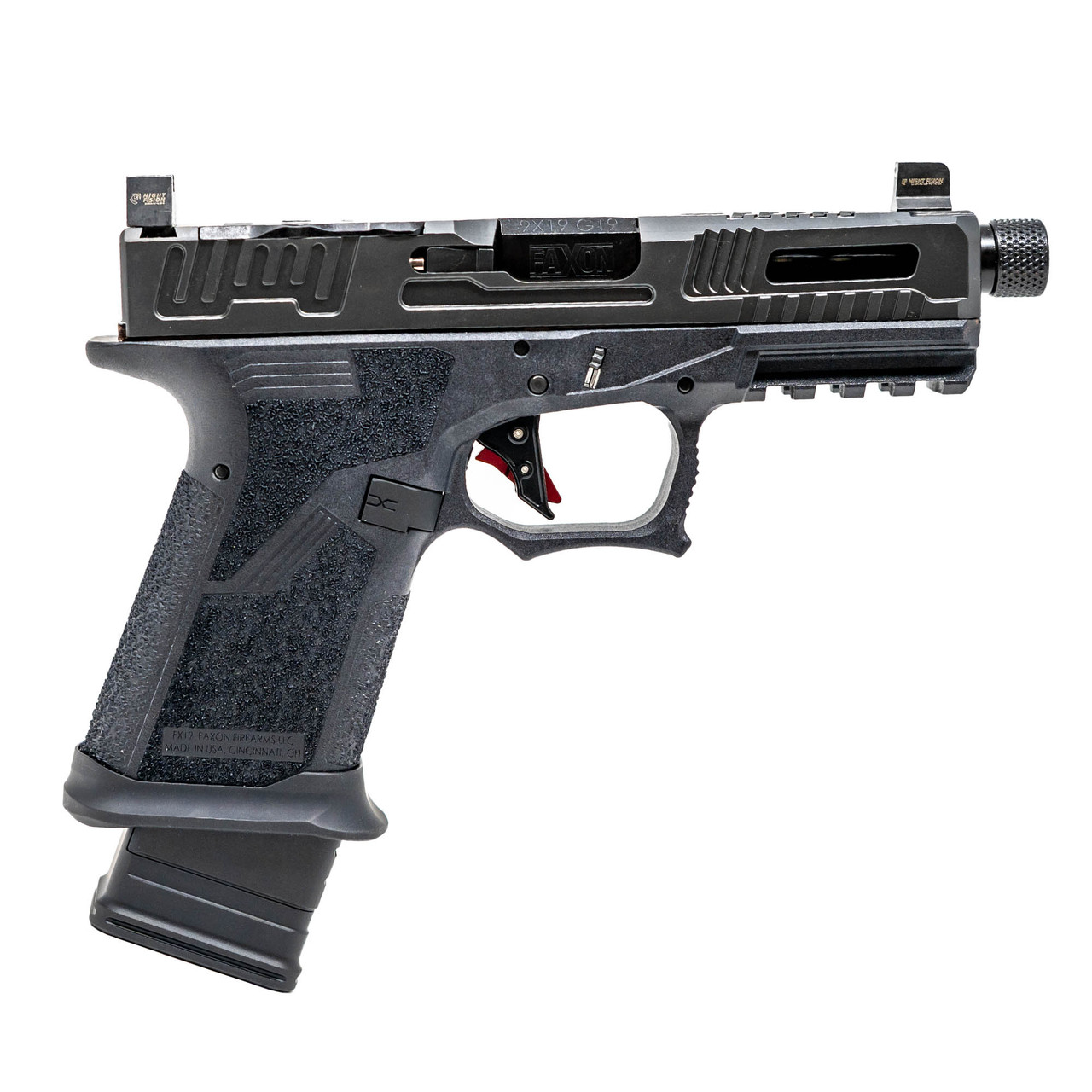 Faxon FX-19 Hellfire Compact Pistol - Black | 9mm | 4.5" Threaded ...
