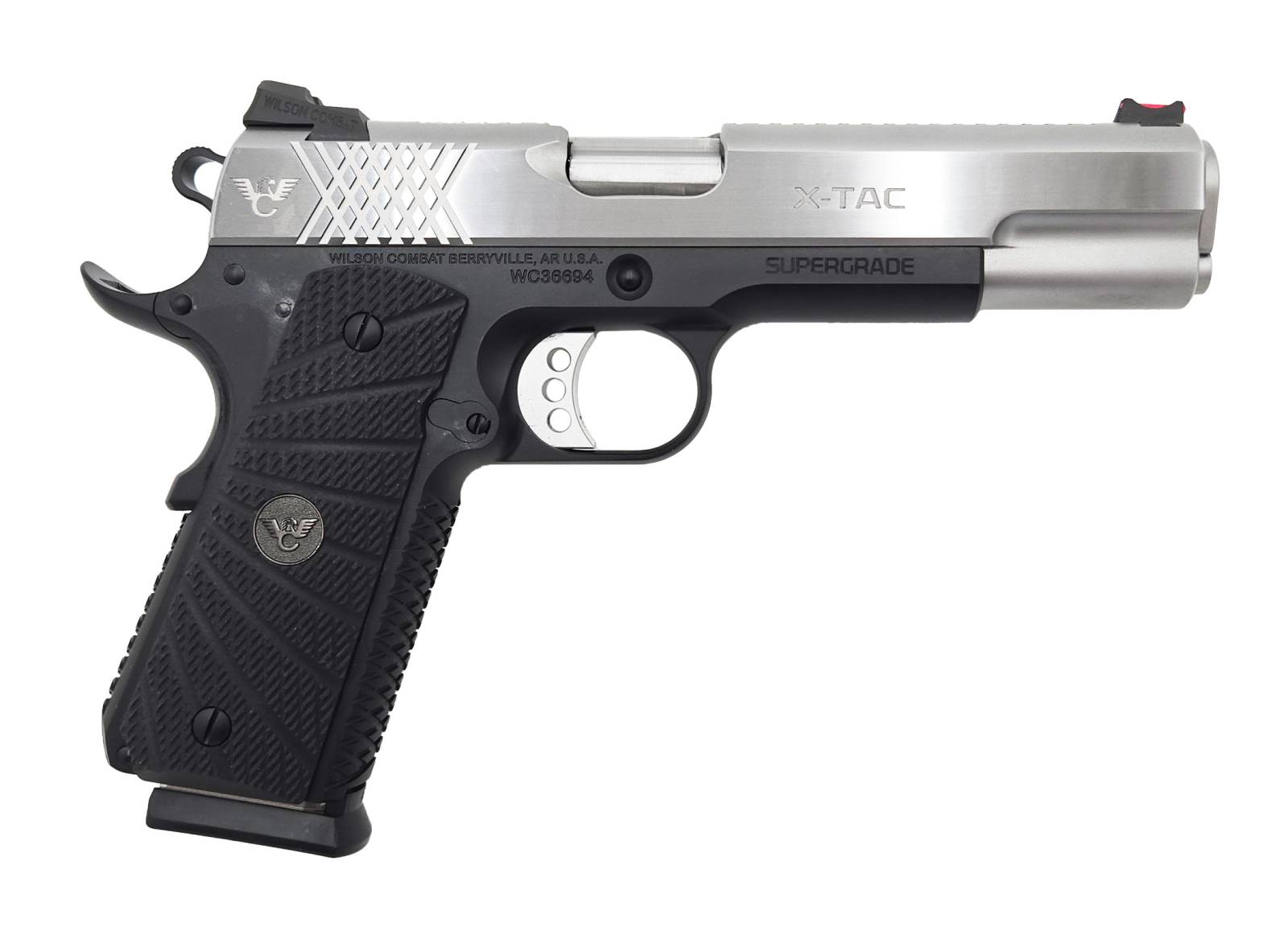 Wilson Combat X-Tac Supergrade Full Size 5" Barrel 45 ACP 8+1 Pistol ...