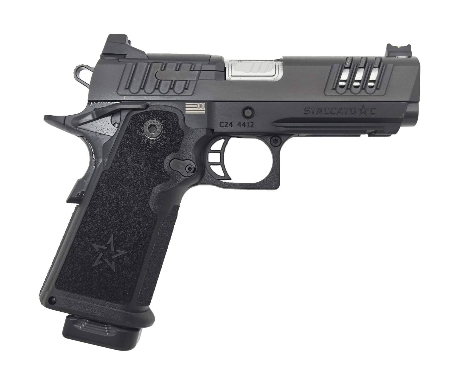 Staccato 2011 C Optics Ready 9mm Pistol – Full Size Grip, DLC Slide