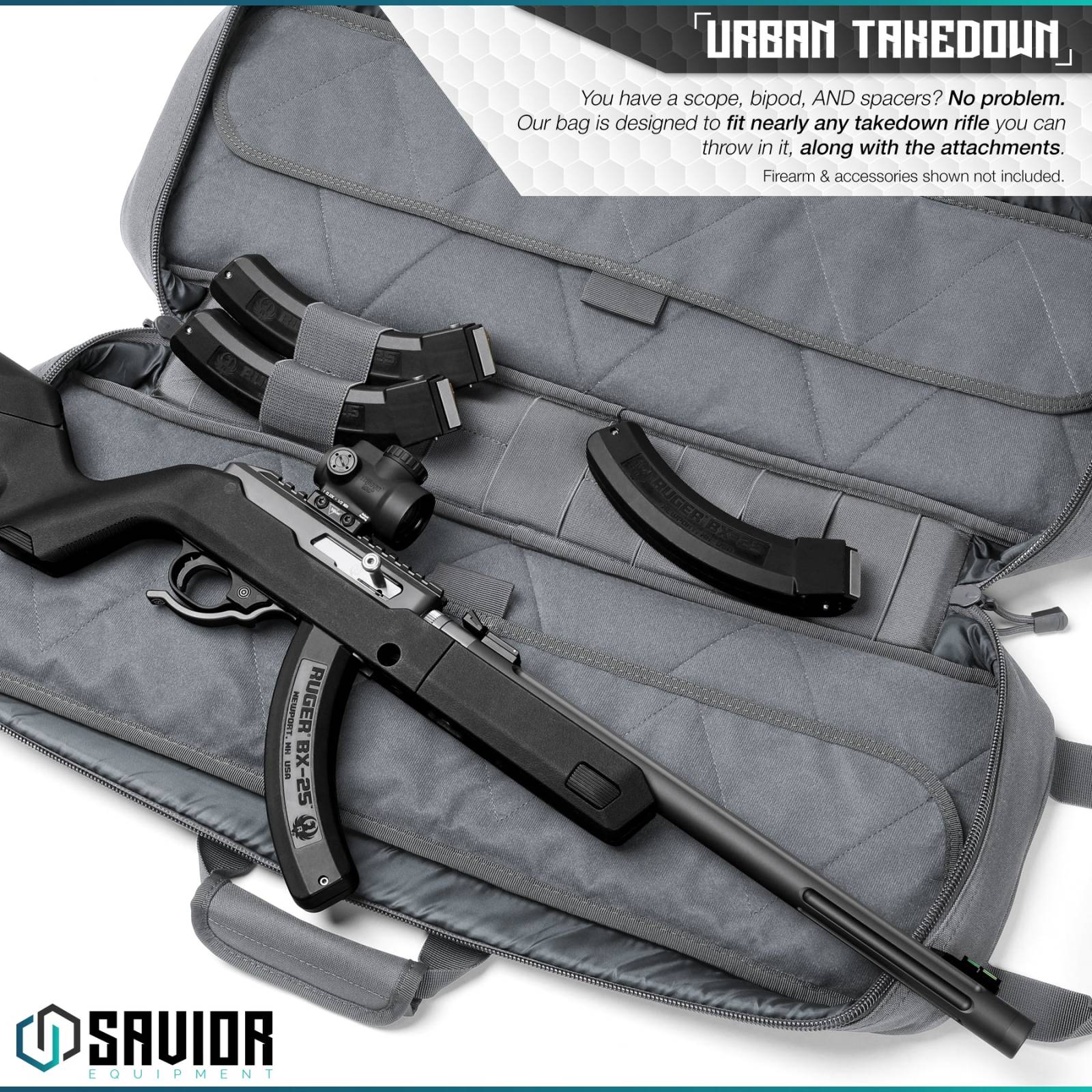 Savior Equipment Urban Takedown Single Rifle Bag – 27" Gray ...