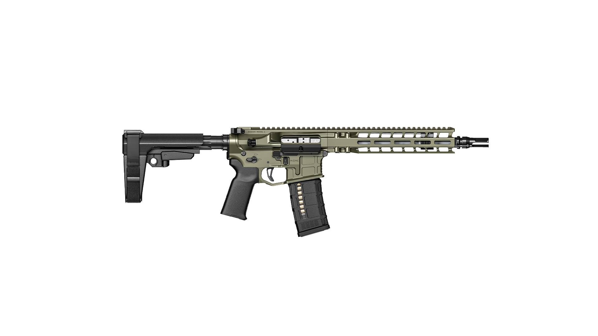 Radian Weapons Model 1 .223 Wylde 10.5" 30+1 Radian OD Green w/ Dead ...
