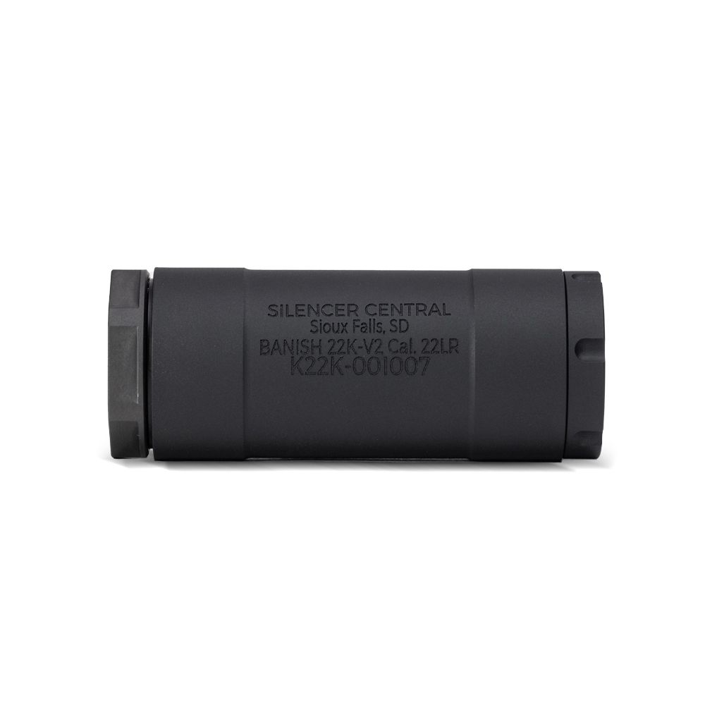 Banish 22K-V2 .17-.22 Cal Multi Caliber Black Rimfire Suppressor ...