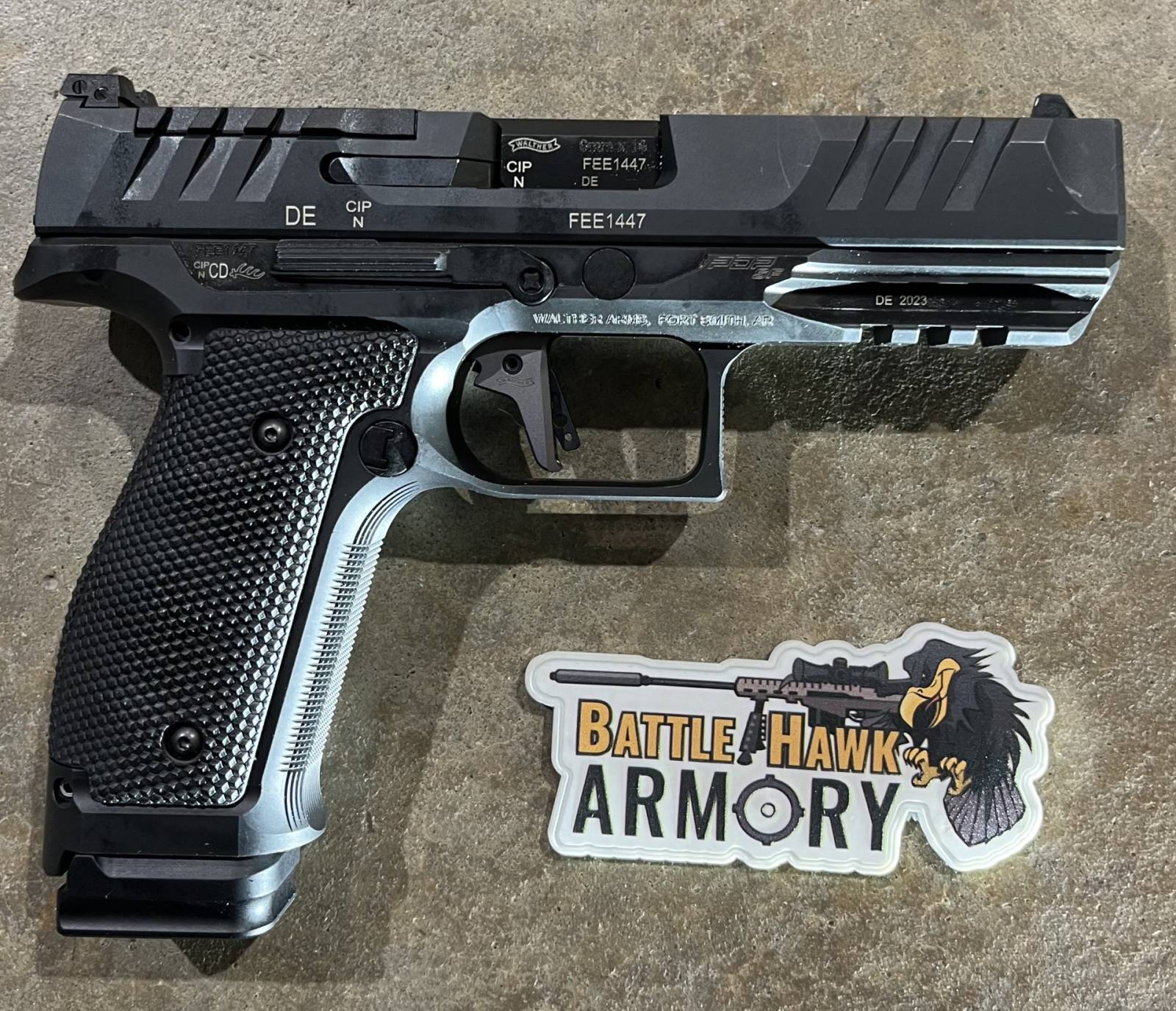 USED WALTHER PDP MATCH SF 9MM 18+1RD 4.5 FULL SIZE STEEL FRAME PISTOL ...