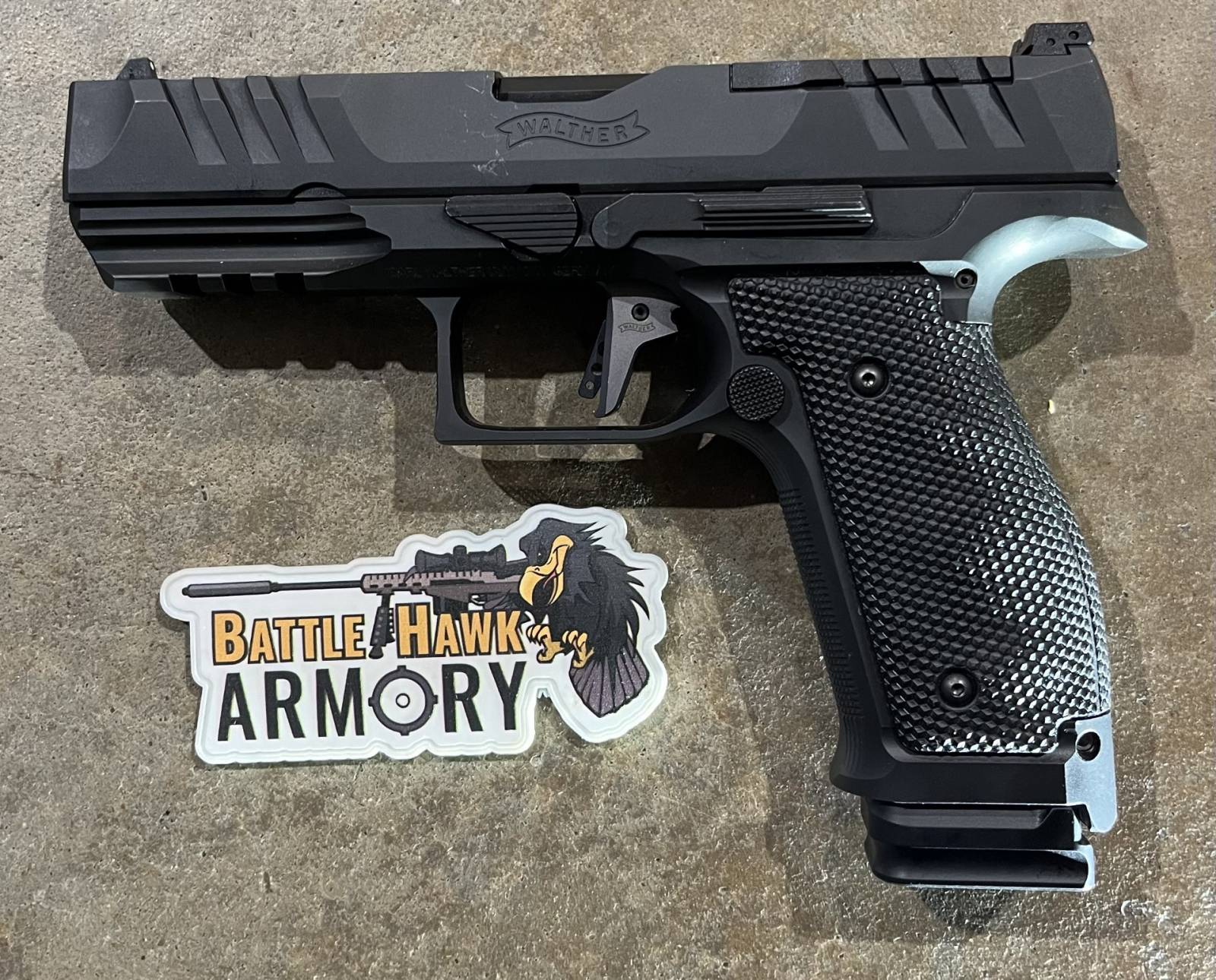 USED WALTHER PDP MATCH SF 9MM 18+1RD 4.5 FULL SIZE STEEL FRAME PISTOL ...