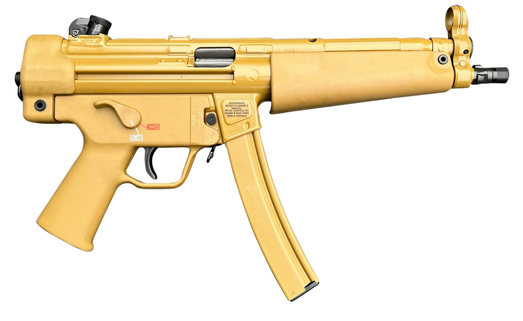HK 81001078 SP5 RAL8000 9mm 30+1 8.86" Navy-Style Threaded Barrel, FDE ...