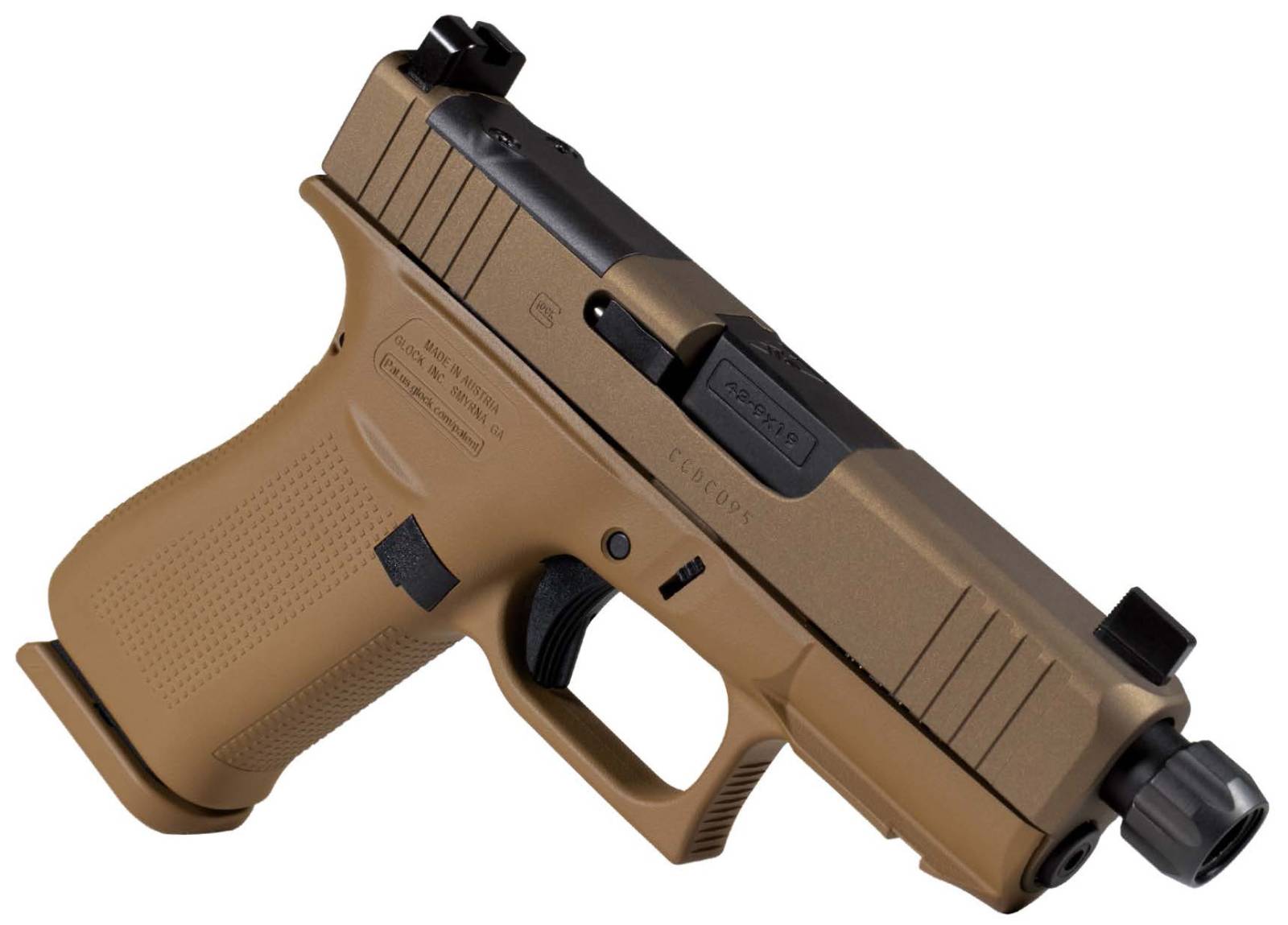 Glock 43X MOS 9mm 10+1 4.3" Threaded Barrel Shark Coast Customs Debo ...