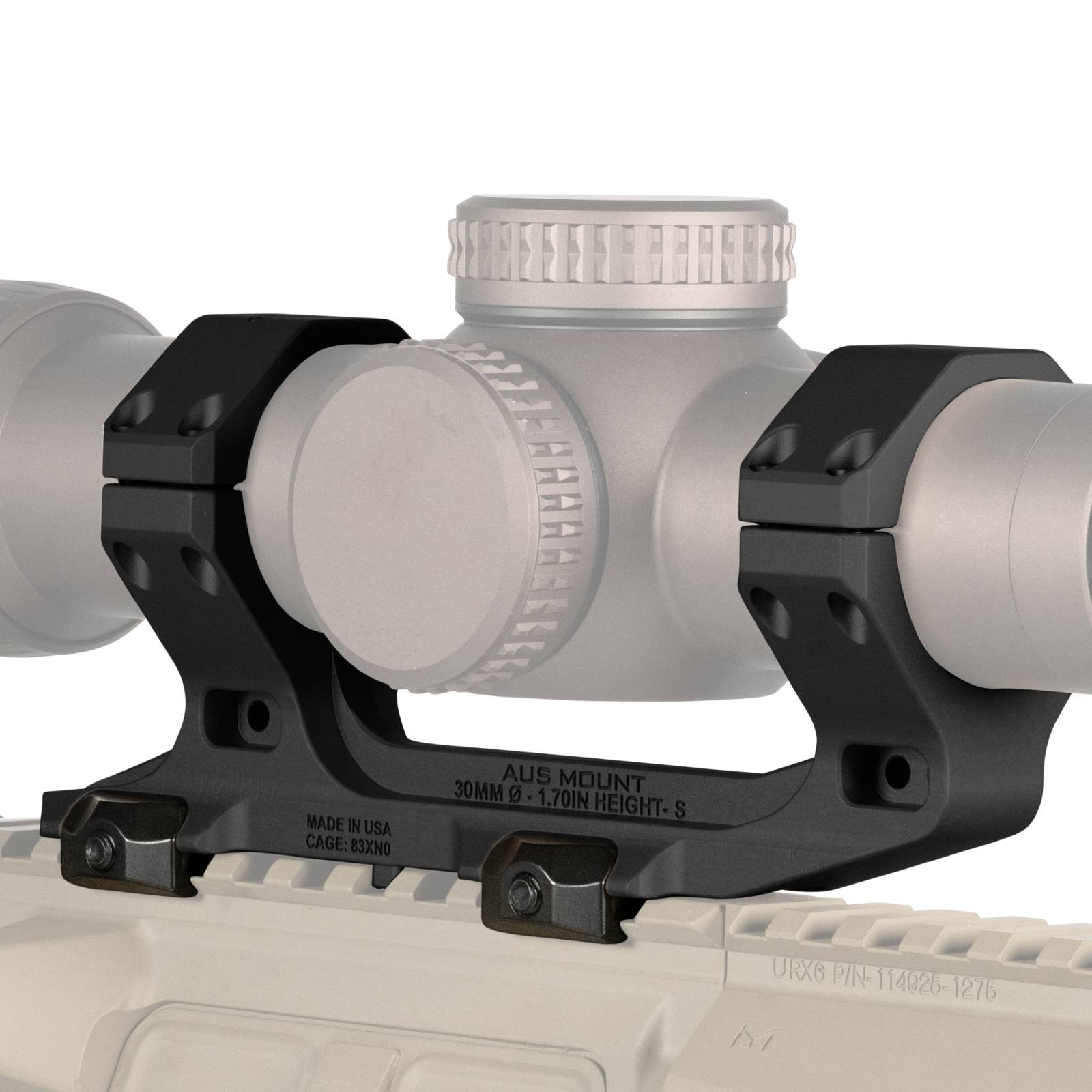 Reptilia AUS Mount 30MM Diameter 1.70" Height Black Scope Mount ...
