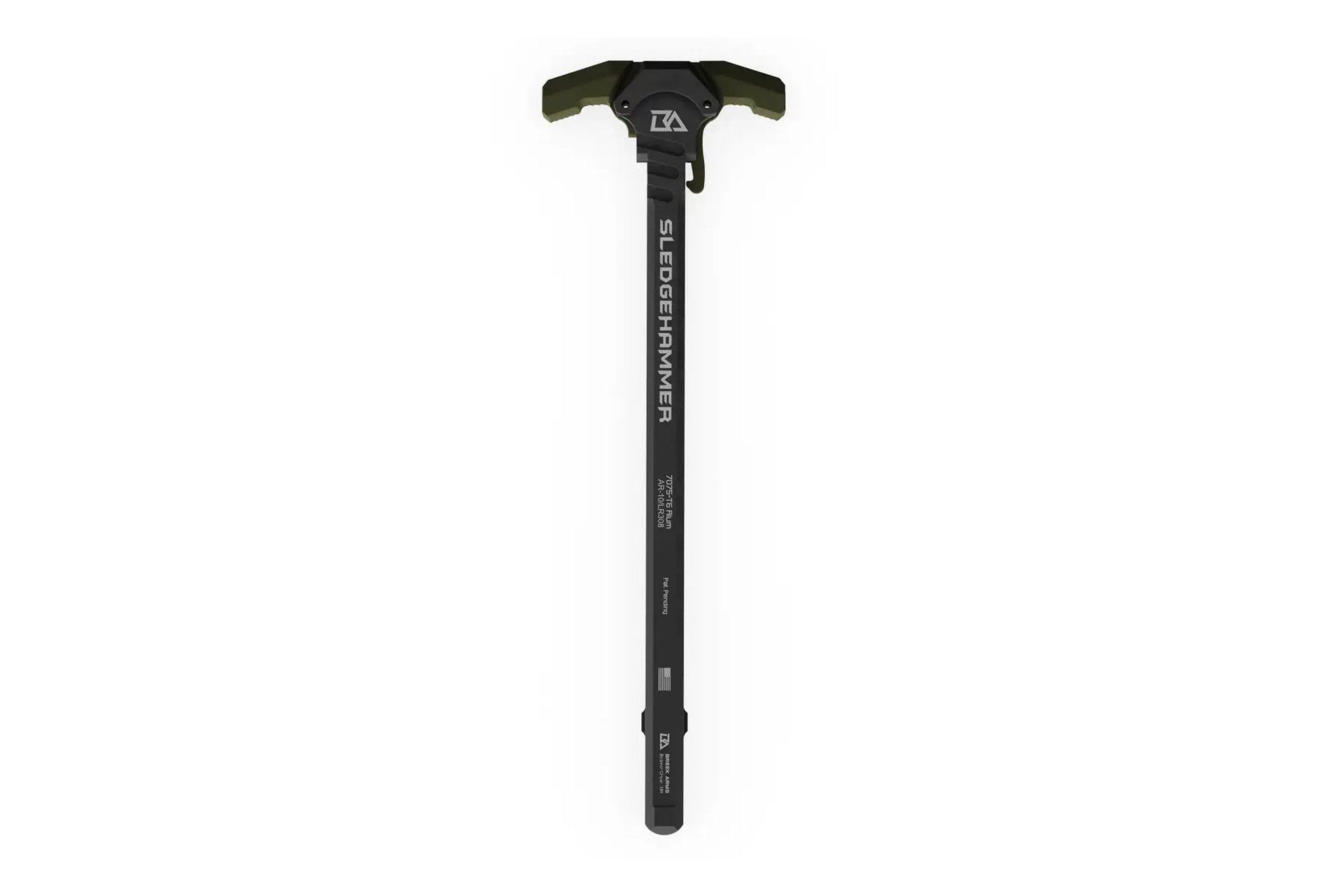 BREEK ARMS AR-10 SLEDGEHAMMER GAS BLOCKING CHARGING HANDLE - OD GREEN ...
