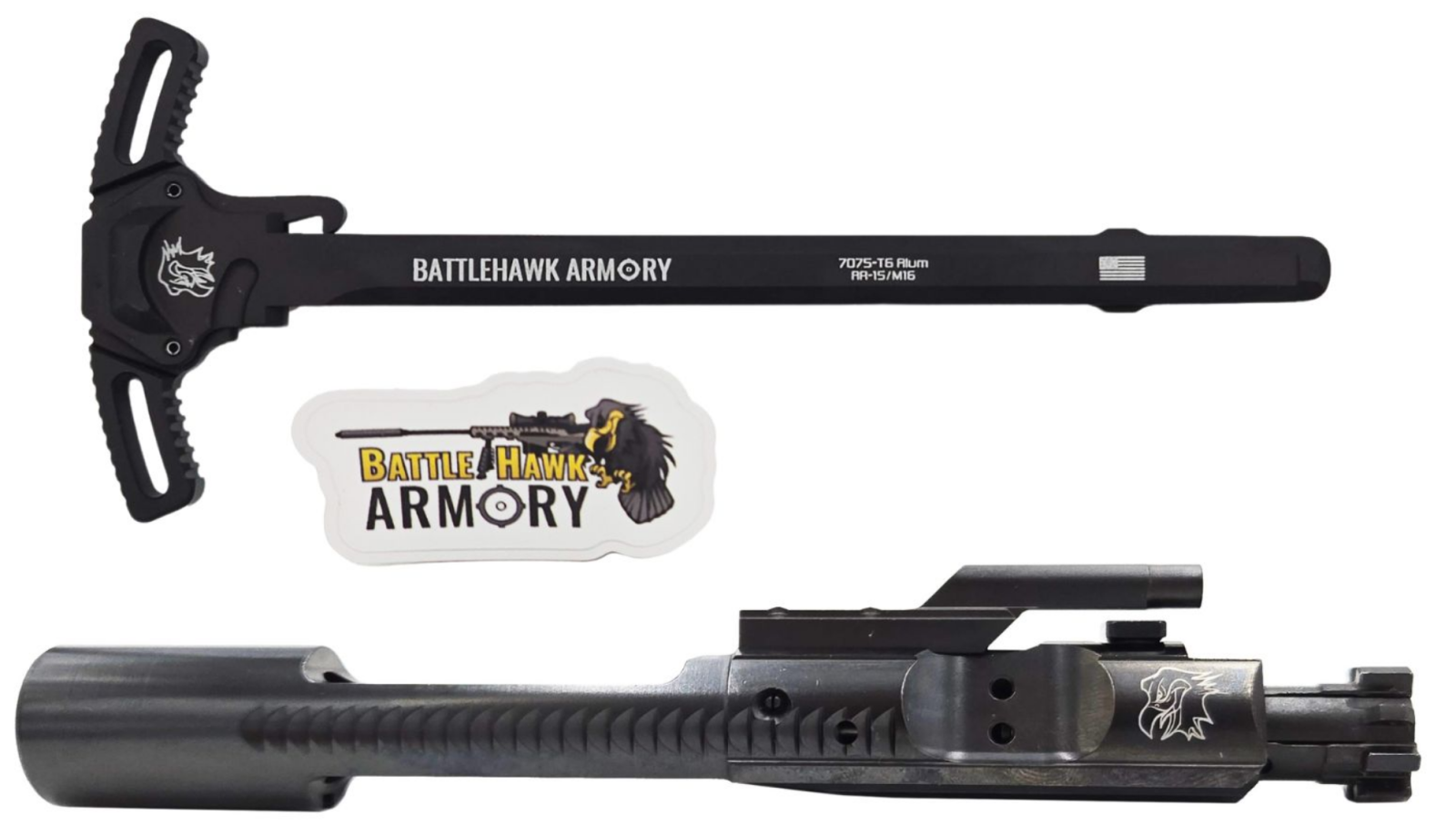 BHA Precision Complete M16 AR-15 5.56/300 Black DLC Logoed Bolt Carrier ...