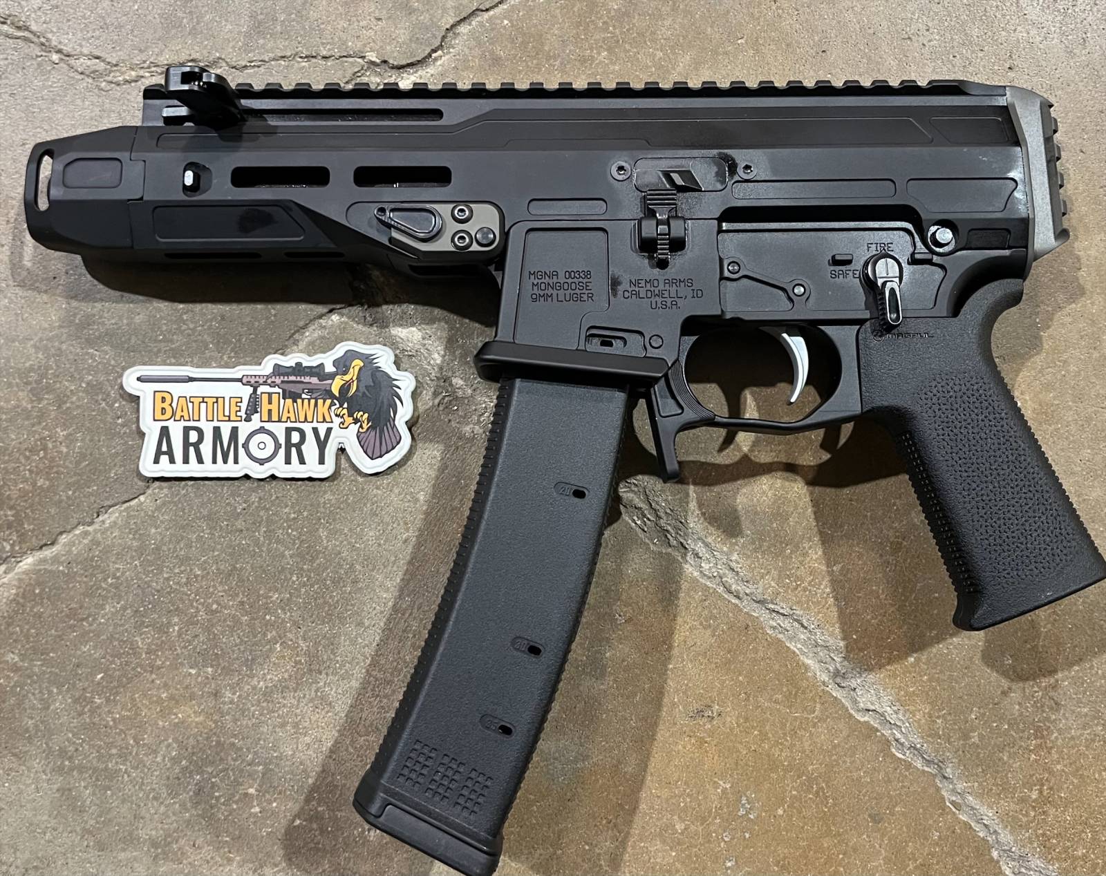 USED Nemo Arms Mongoose 9mm Luger 35+1 5.80" Black Front Cap ...