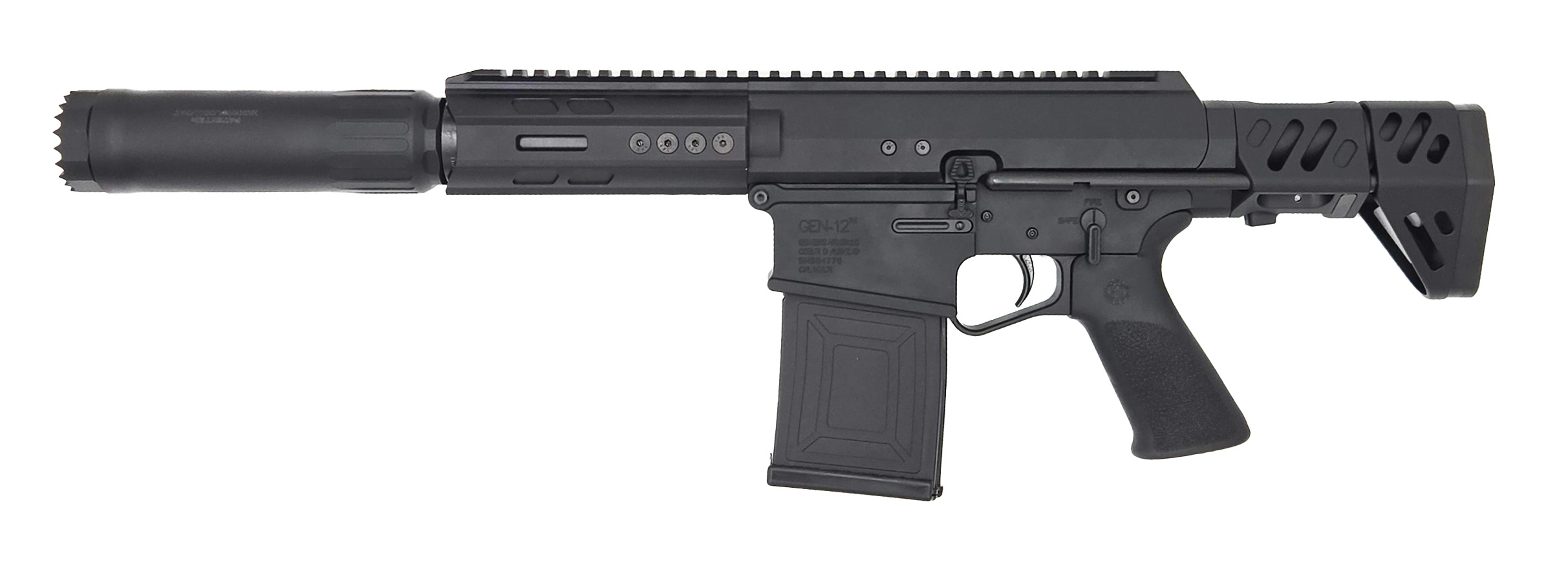 Genesis Gen-12 PDS – 5" SBS w/ HUXWRX Suppressor
