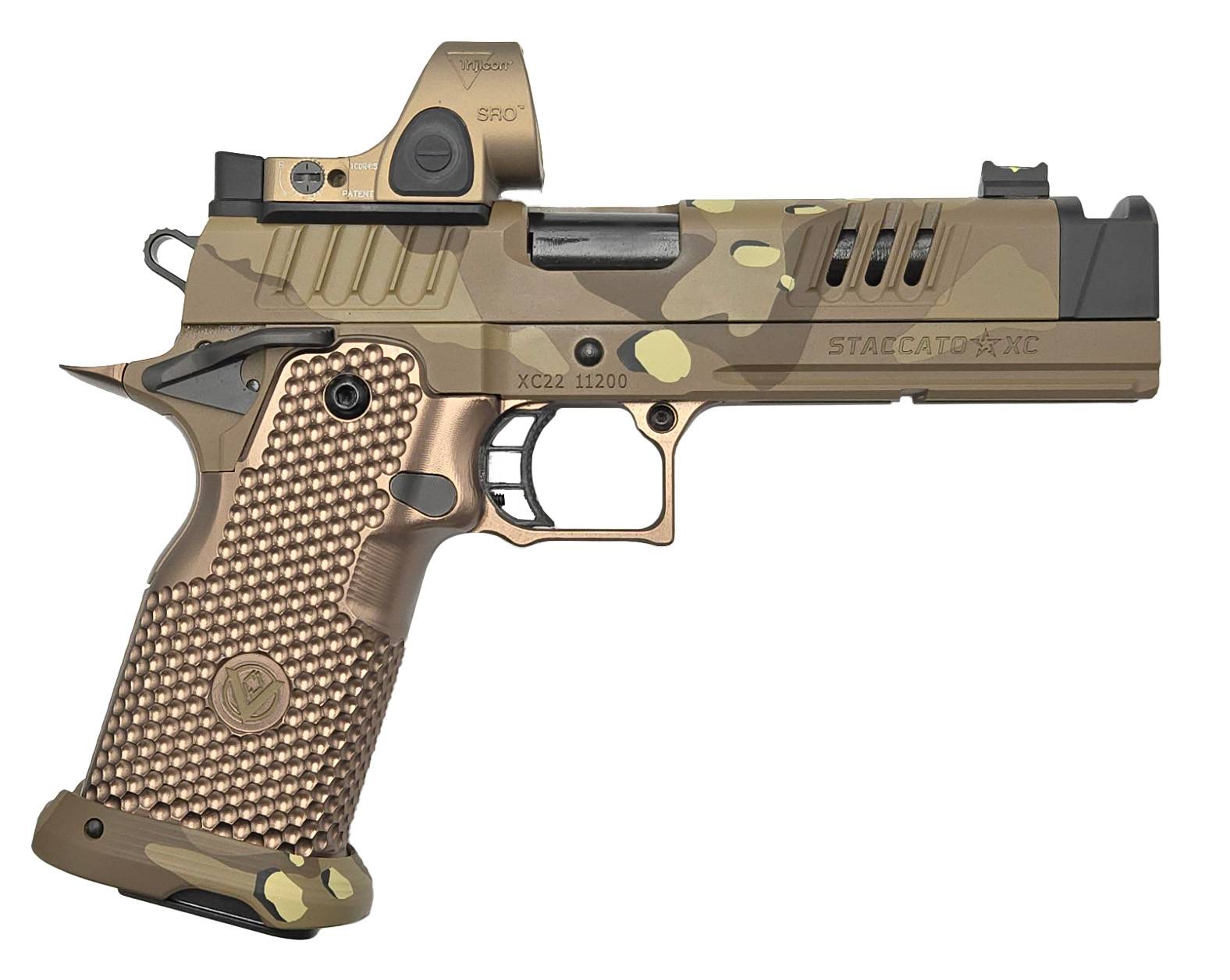 Staccato XC Vulcan Machine Werks Chocolate Chip Camo / FDE Grip