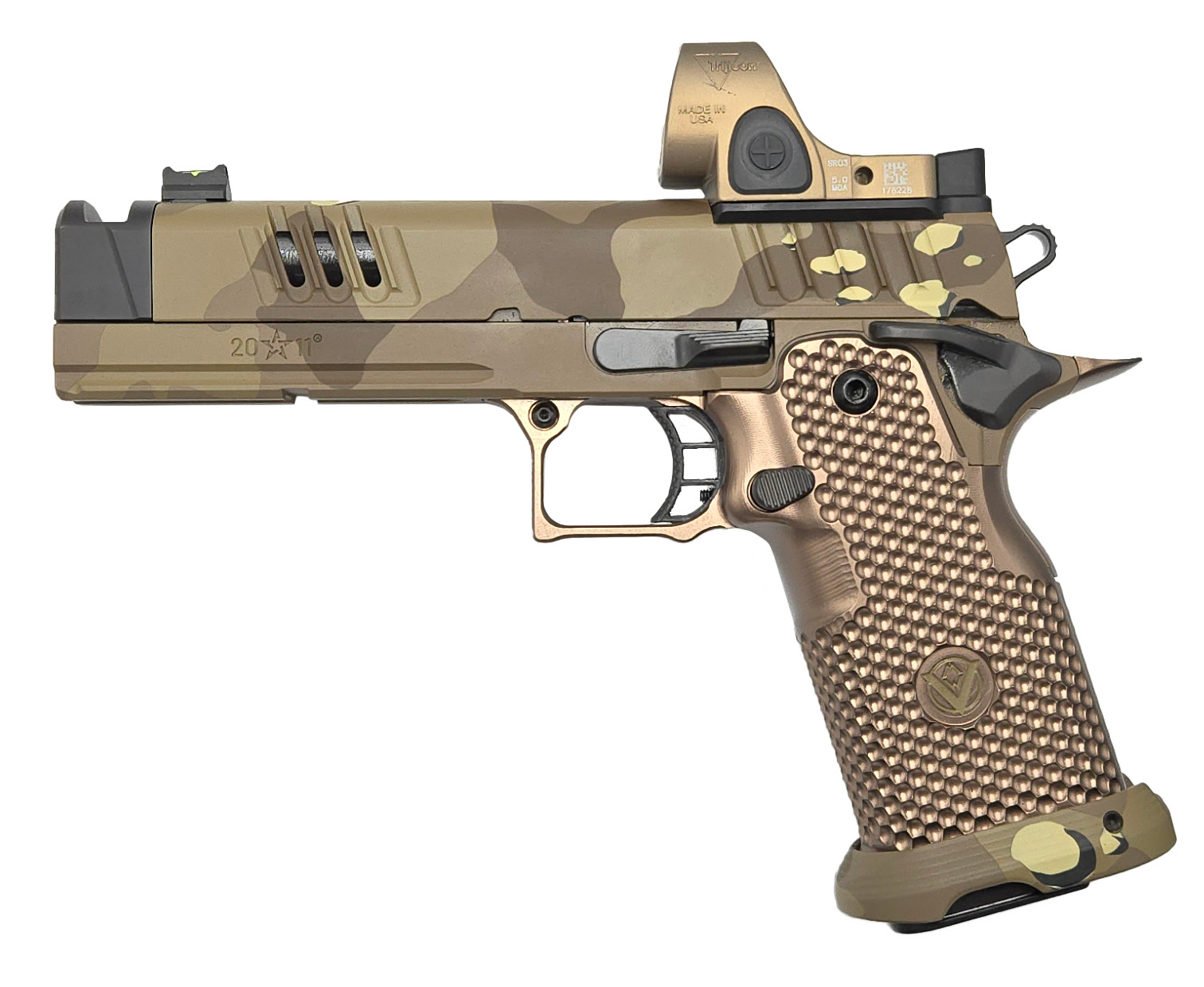 Staccato XC Vulcan Machine Werks Chocolate Chip Camo / FDE Grip