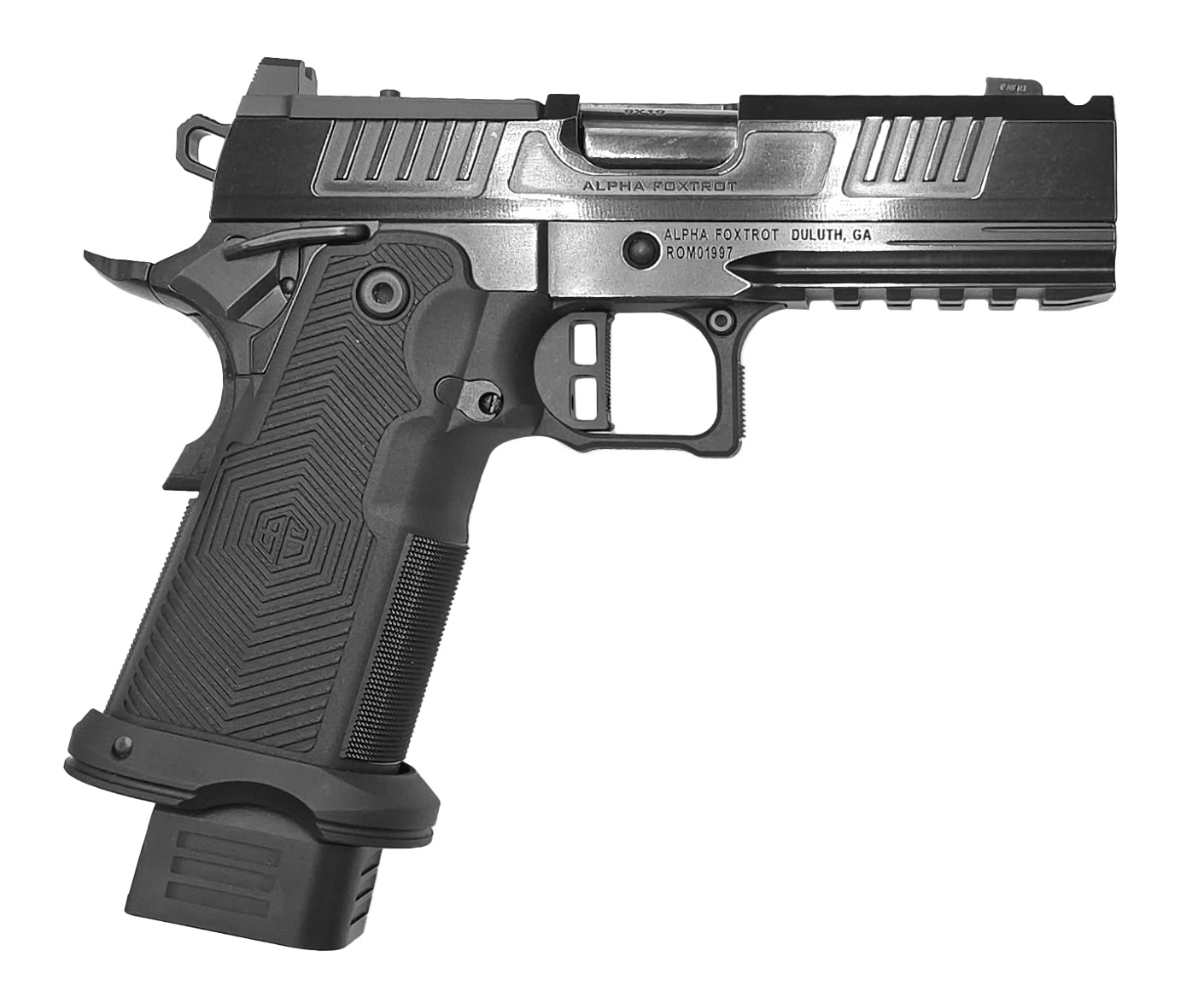Alpha Foxtrot AF1911-Romulus – 9mm 4.25″ Ported DLC