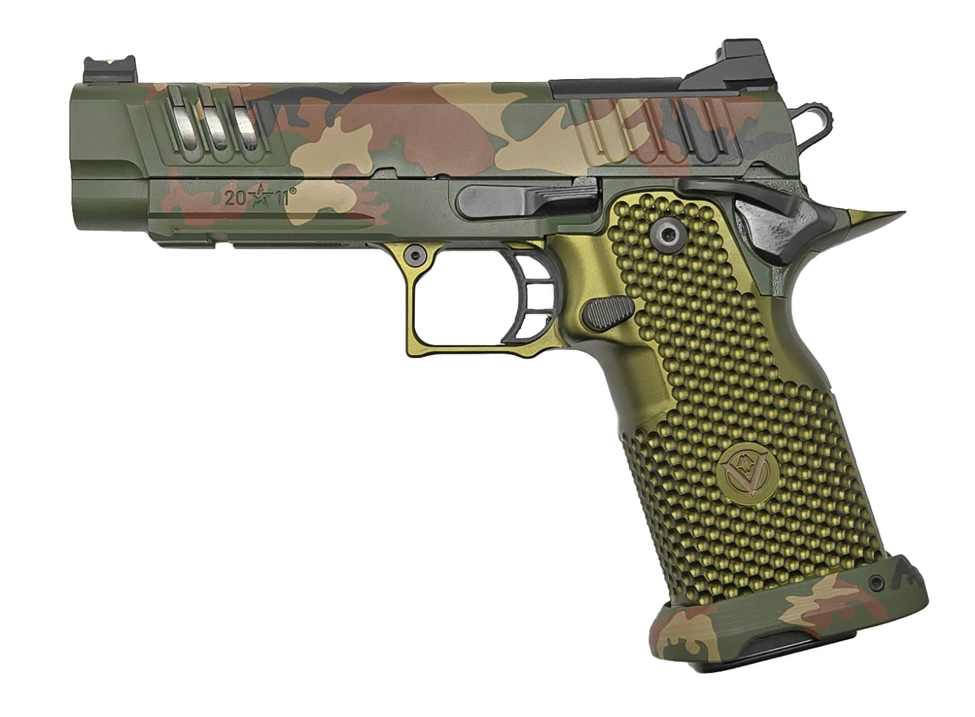 Staccato 2011 P X-Series Vulcan OD Green Grips M81 Camo