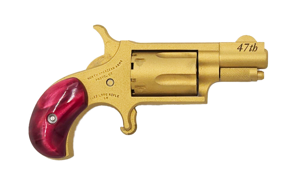 NAA Mini Revolver .22 LR, Red Grips, 1 1/8" Barrel, 5rd