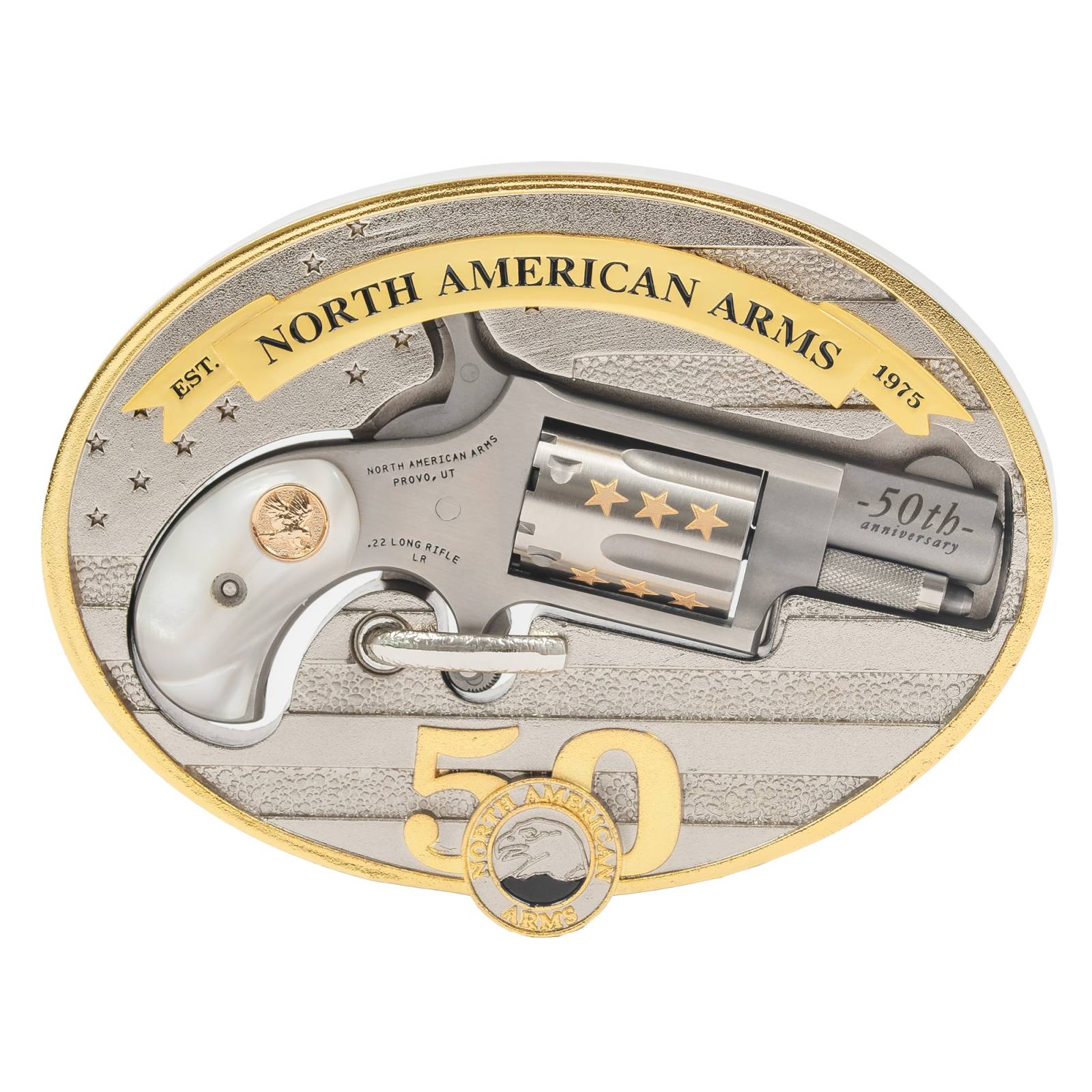 NAA 50th Anniversary Belt Buckle Mini Revolver, .22LR