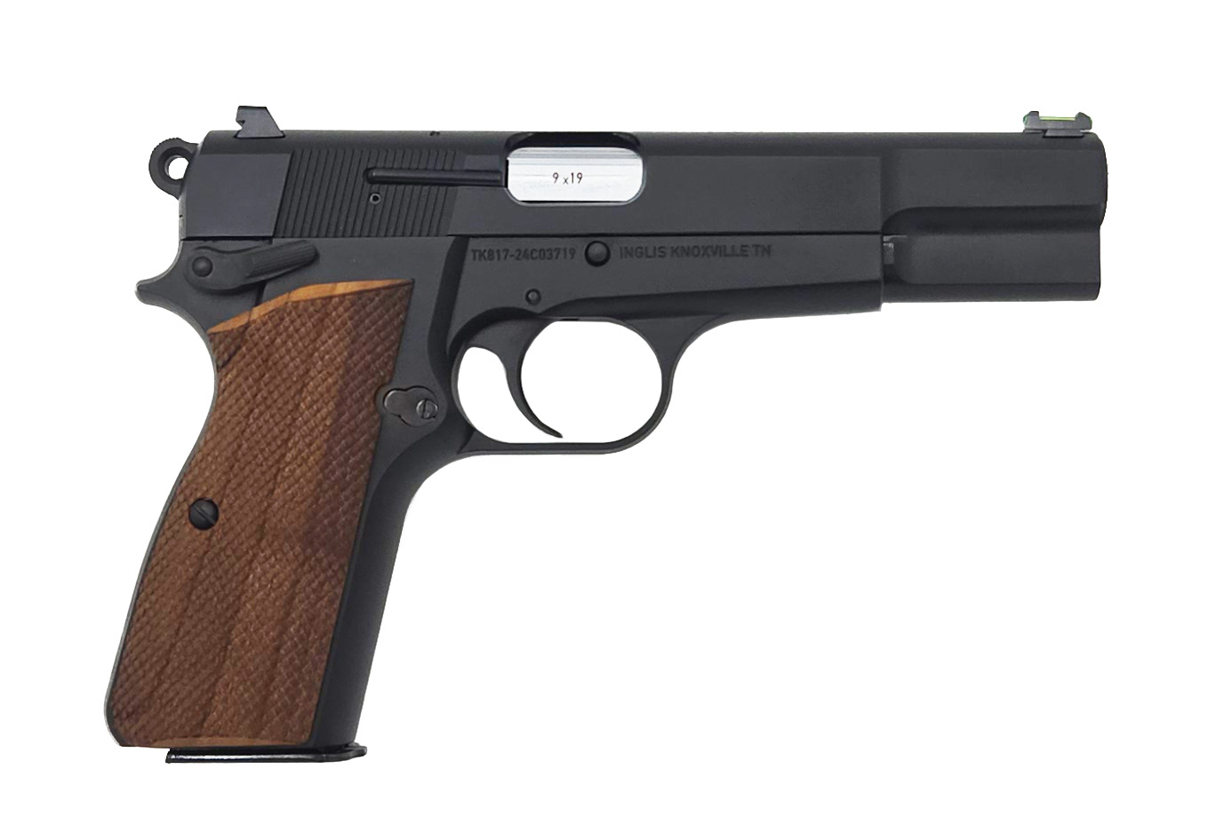 Inglis P-35 9mm 15+1 4.7" Stainless Barrel Black Frame and Slide Pistol ...