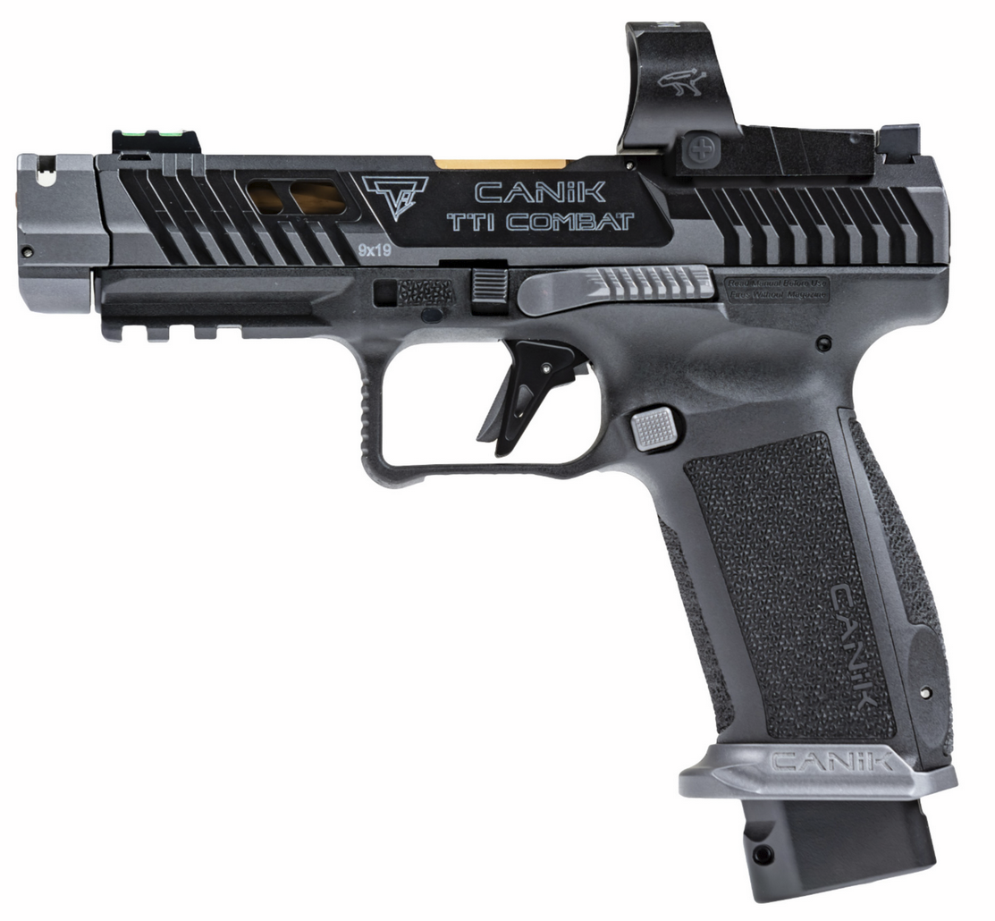 CANIK TTI Combat Smoke 9mm Pistol w/ MO3 Red Dot, 4.6" Barrel