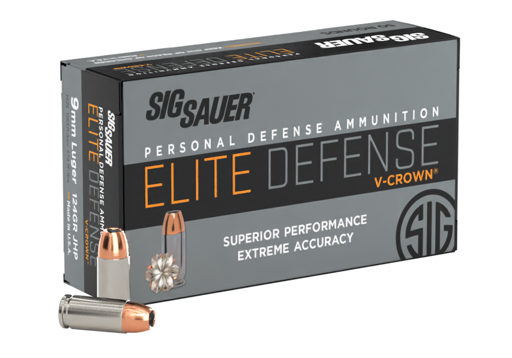 Sig Sauer Elite Defense V-Crown 9mm, 124gr JHP, 50rd Box | BattleHawk ...