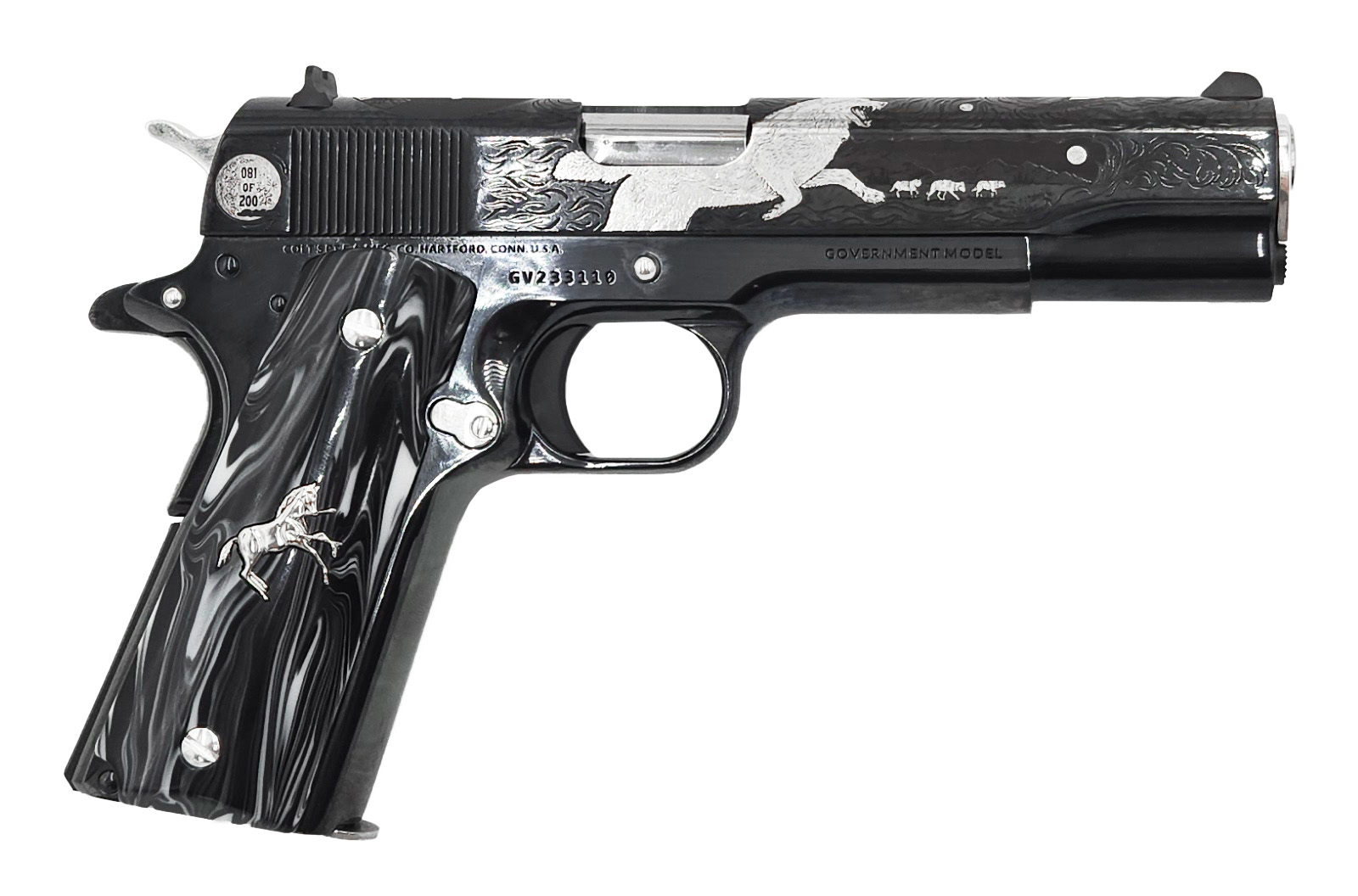 Colt SK Customs 1911 "Solo Lobo" | .38 Super, 5" Barrel, Limited ...