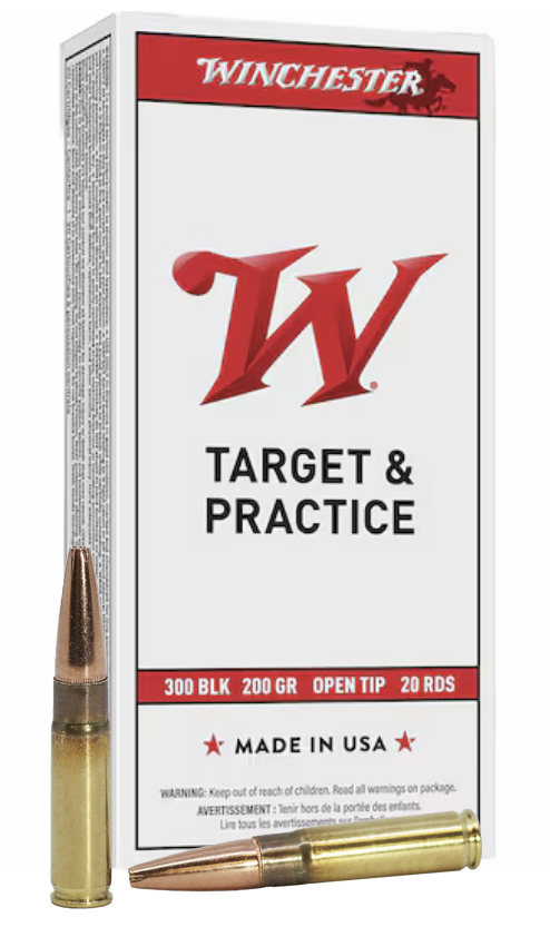 Winchester Ammo Target & Practice 300 Blackout 200 Gr SUBSONIC Open Tip ...