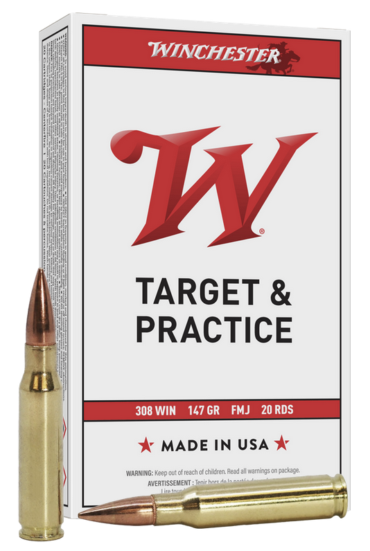 Winchester Target & Practice 308 Win 147 gr Full Metal Jacket FMJ Rifle ...