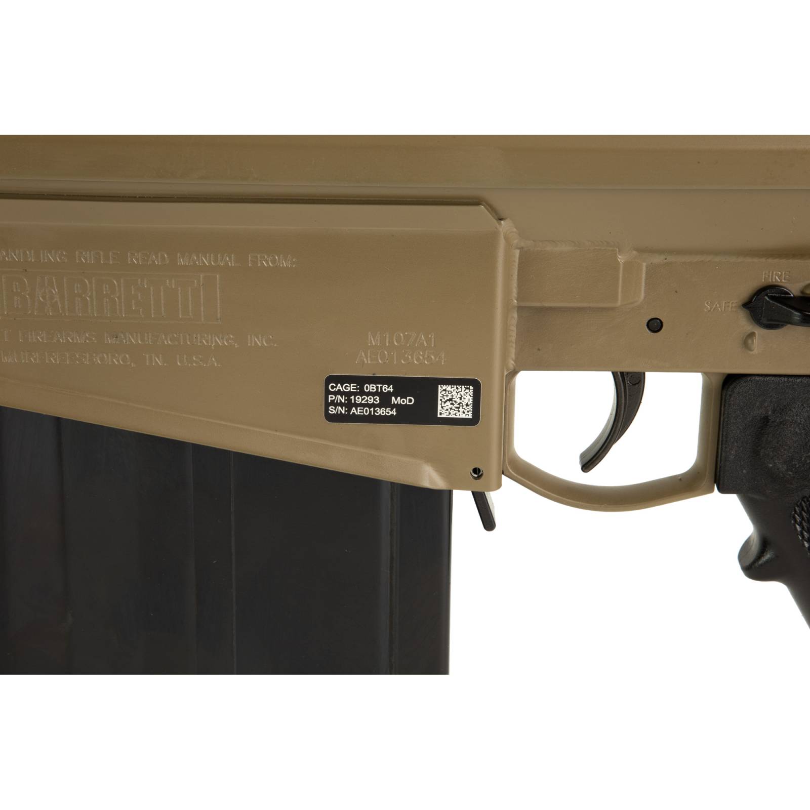 Barrett M107A1 .50 BMG 29" FDE MoD Overrun Semi Auto Rifle | BattleHawk ...