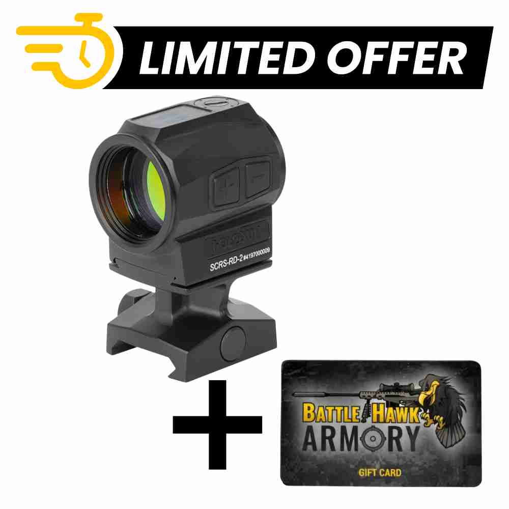 Holosun Solar Recharging Rifle Sight, 2 MOA, Red Dot + $25 Gift Card ...