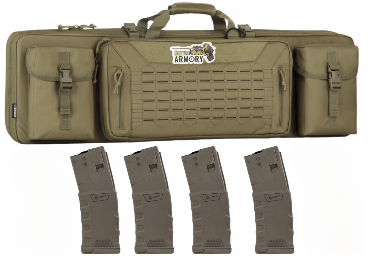 Savior Equipment Urban Warfare Double Rifle Bag- 36" Dark FDE w/ 4x ...