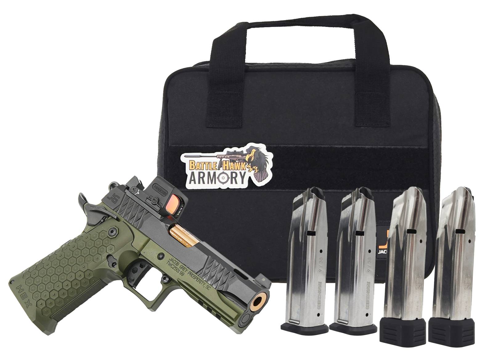 Jacob Grey TWC Hex Tactical Bundle — Green Finish 9mm + Holosun EPS ...