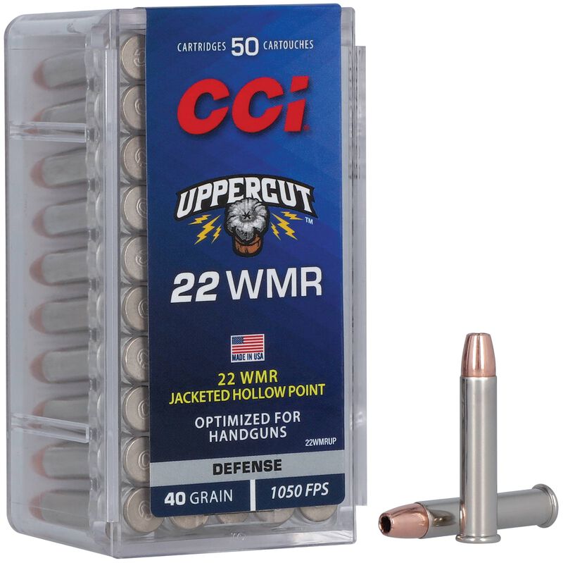 CCI 22WMRUP Uppercut .22 WMR 40 Gr Copper Plated Hollow Point 50 rd Box ...