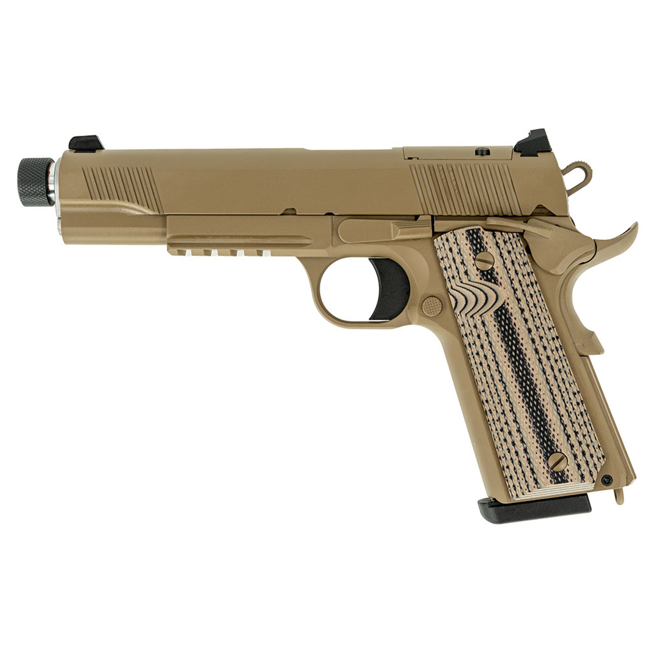 Tisas 1911 Duty Raider 45 ACP 8rd 5" Threaded Barrel FDE Pistol w ...