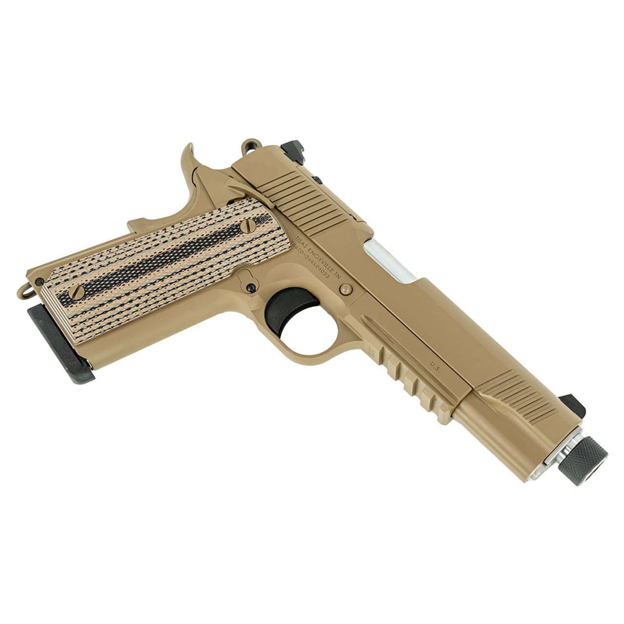 Tisas 1911 Duty Raider 45 ACP 8rd 5" Threaded Barrel FDE Pistol w ...